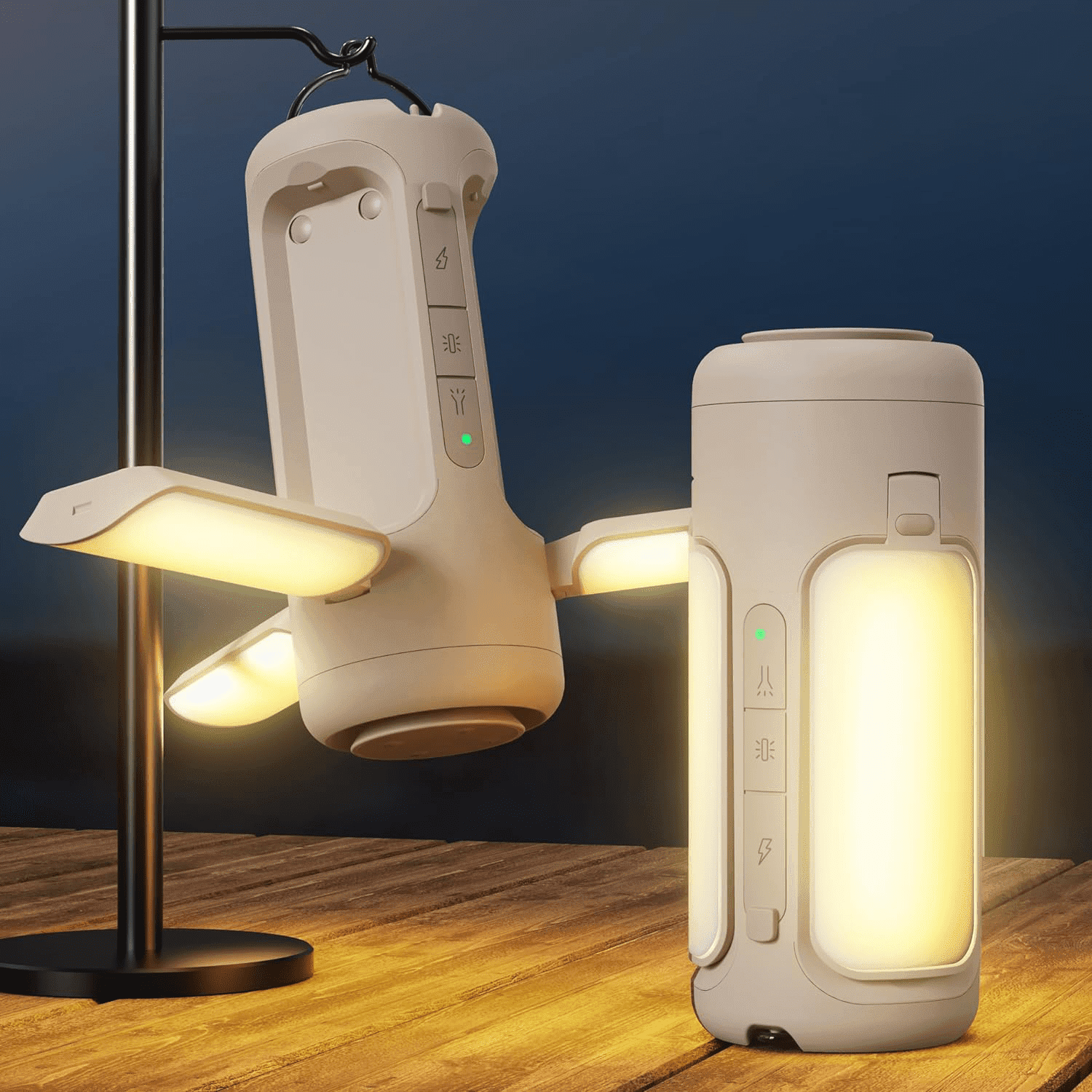 Neoglint Rechargeable LED Camping Lantern, 6000mAh Battery, Flashlight ...