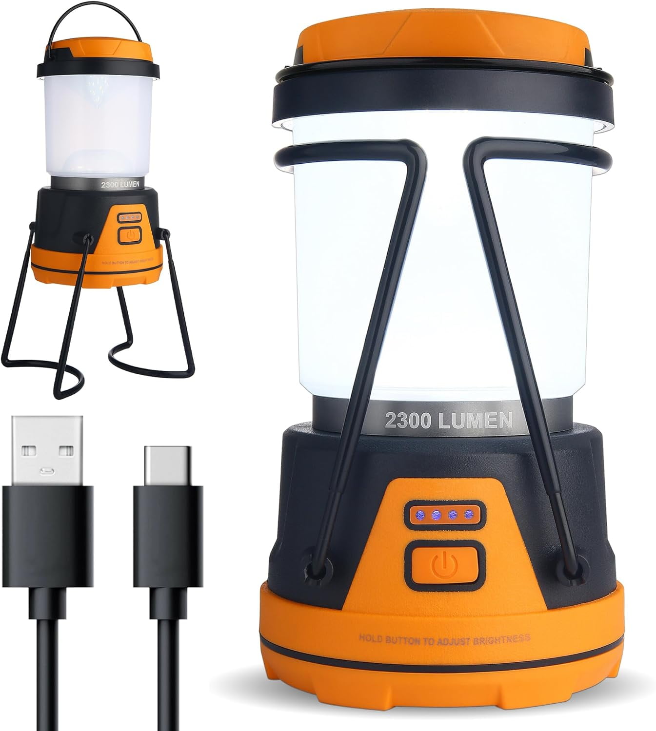 Rechargeable LED Camping Lantern - Power Outages, Hurricanes, Emergency ...