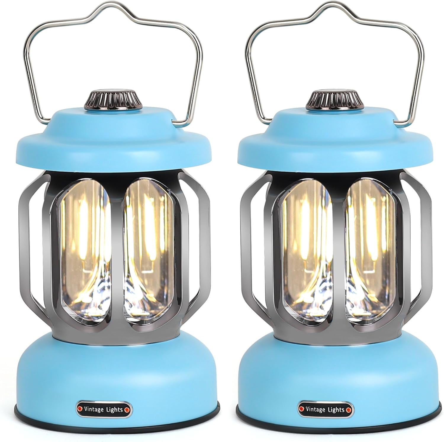 Rechargeable LED Camping Lanterns, 2000mAh Vintage Camping Lights ...