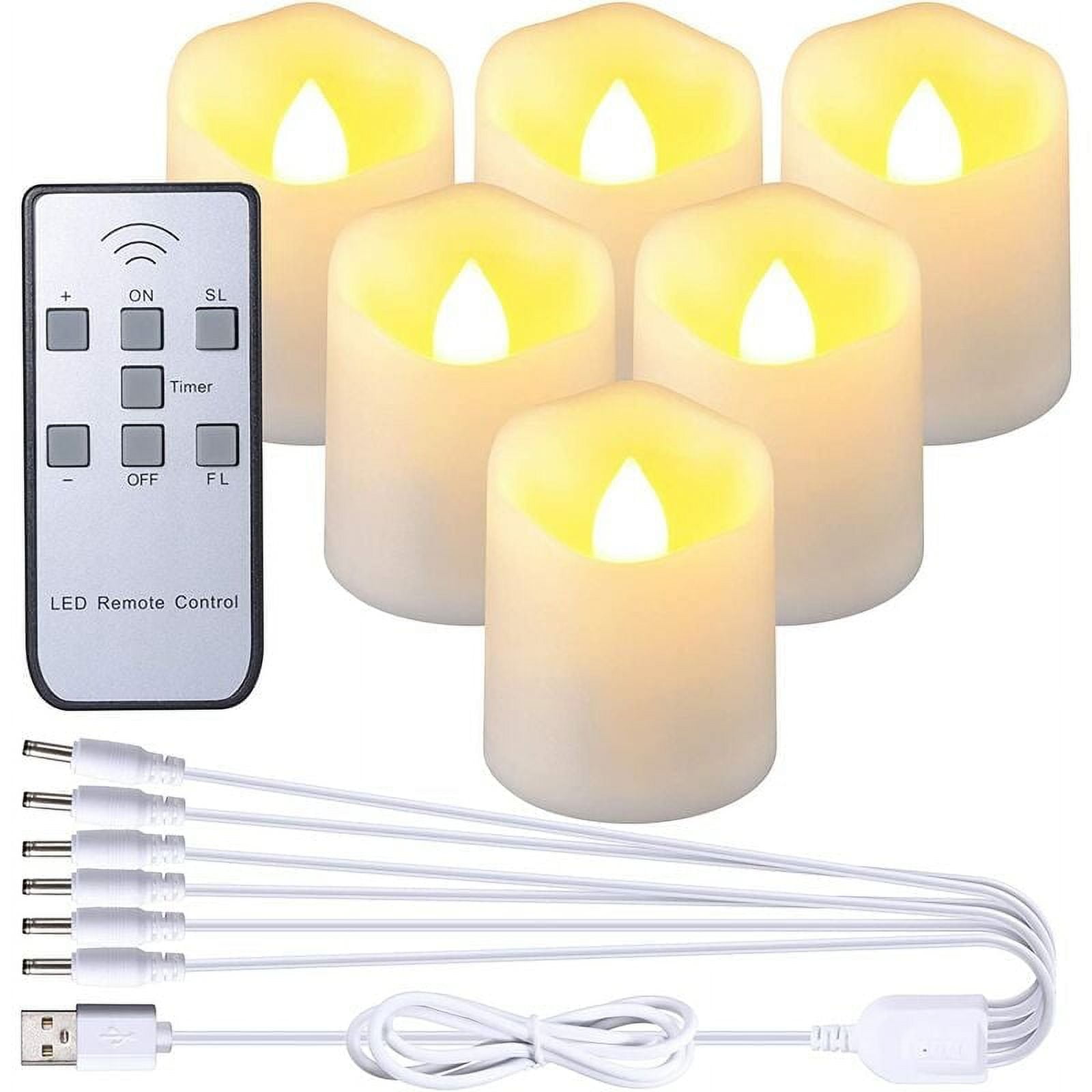 Rechargeable LED Candles, 6 Pack Flameless Candle Lights with Remote ...