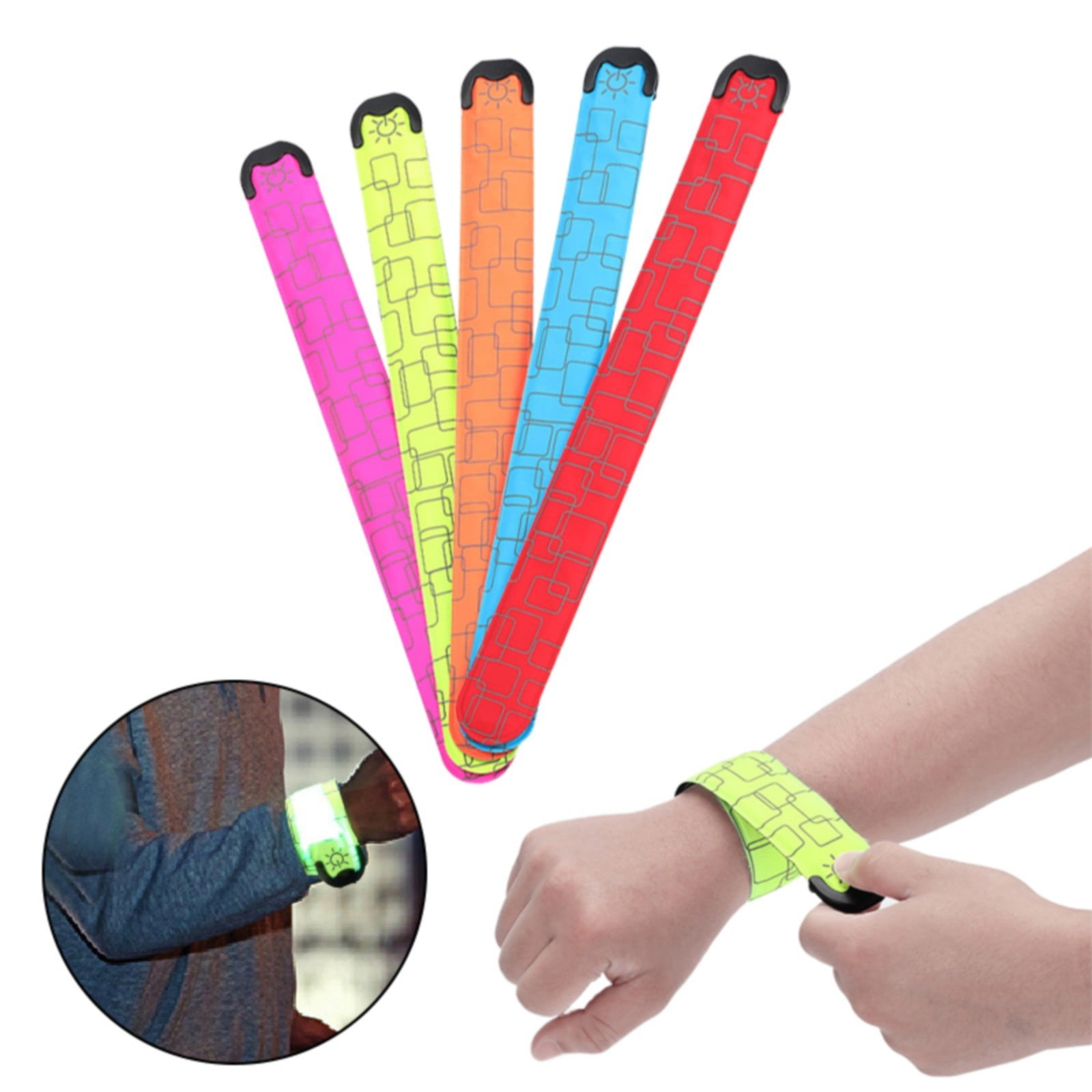 Rechargeable LED Clap Strap for Runners & Kids, High Visibility Armband ...
