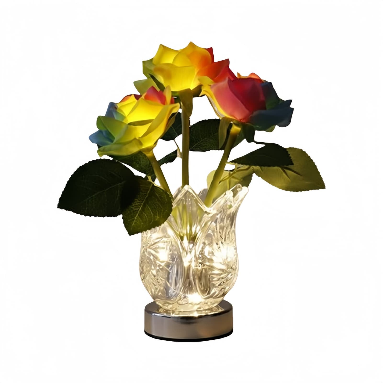 Rechargeable LED Dimmable Night Light with Color Changing Roses in ...