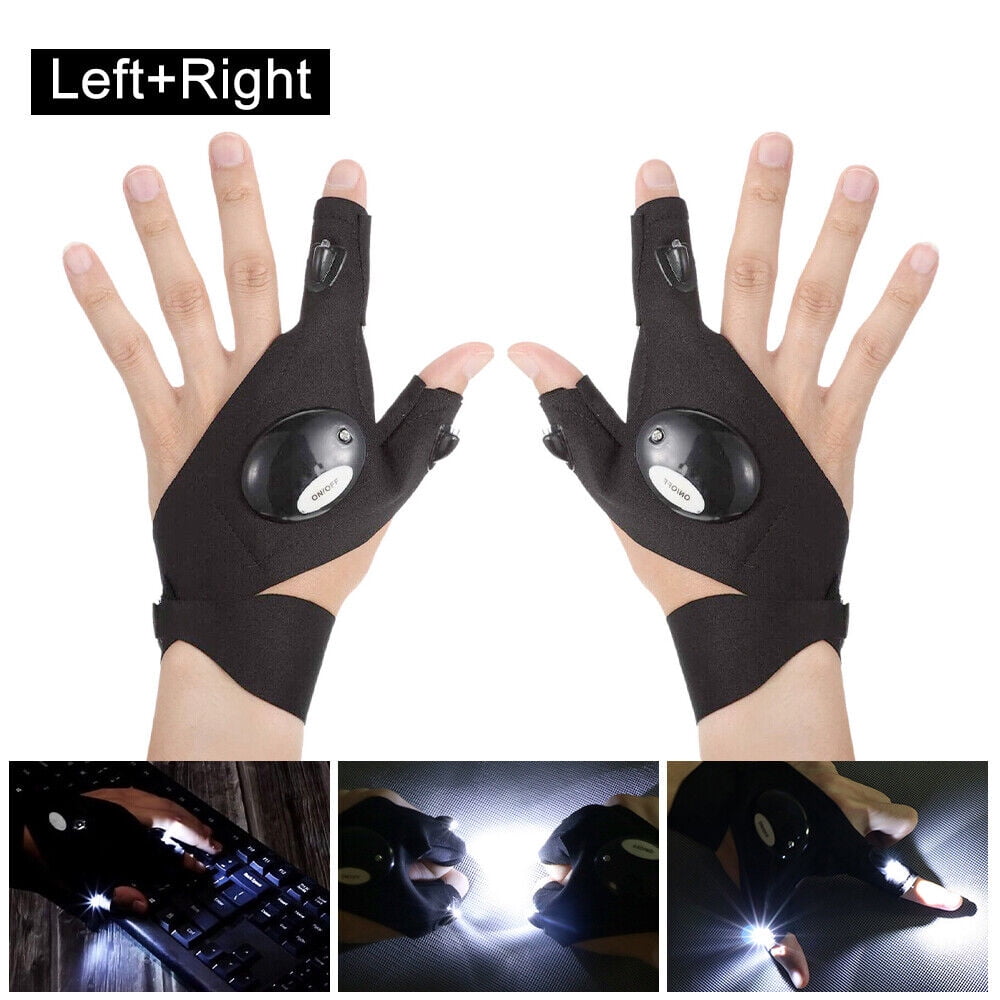 Rechargeable LED Flashlight Gloves Gifts for Men, Stocking Stuffers for ...