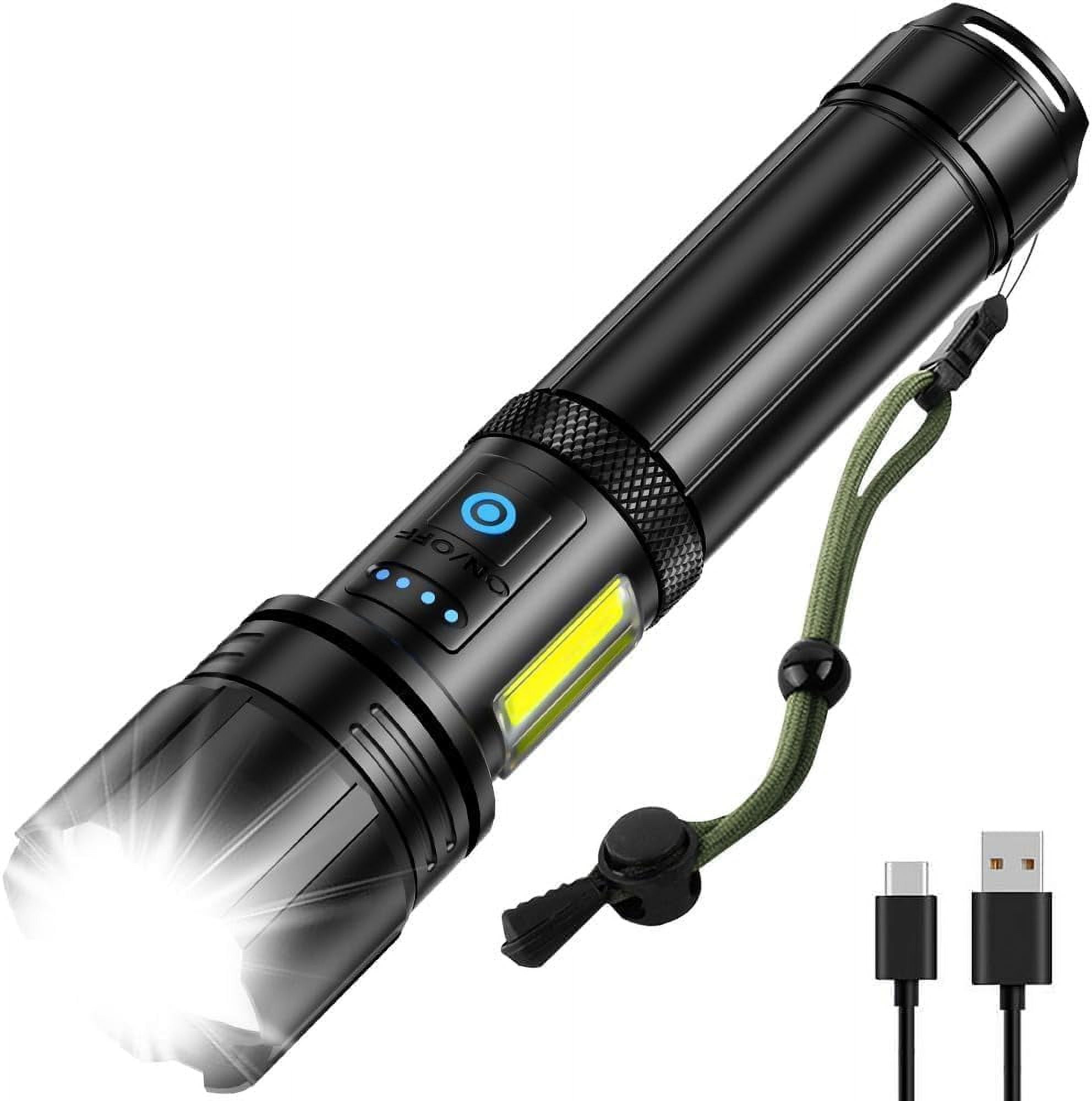 Rechargeable LED Flashlights High Lumens, 250,000 Lumen Brightest Flash ...