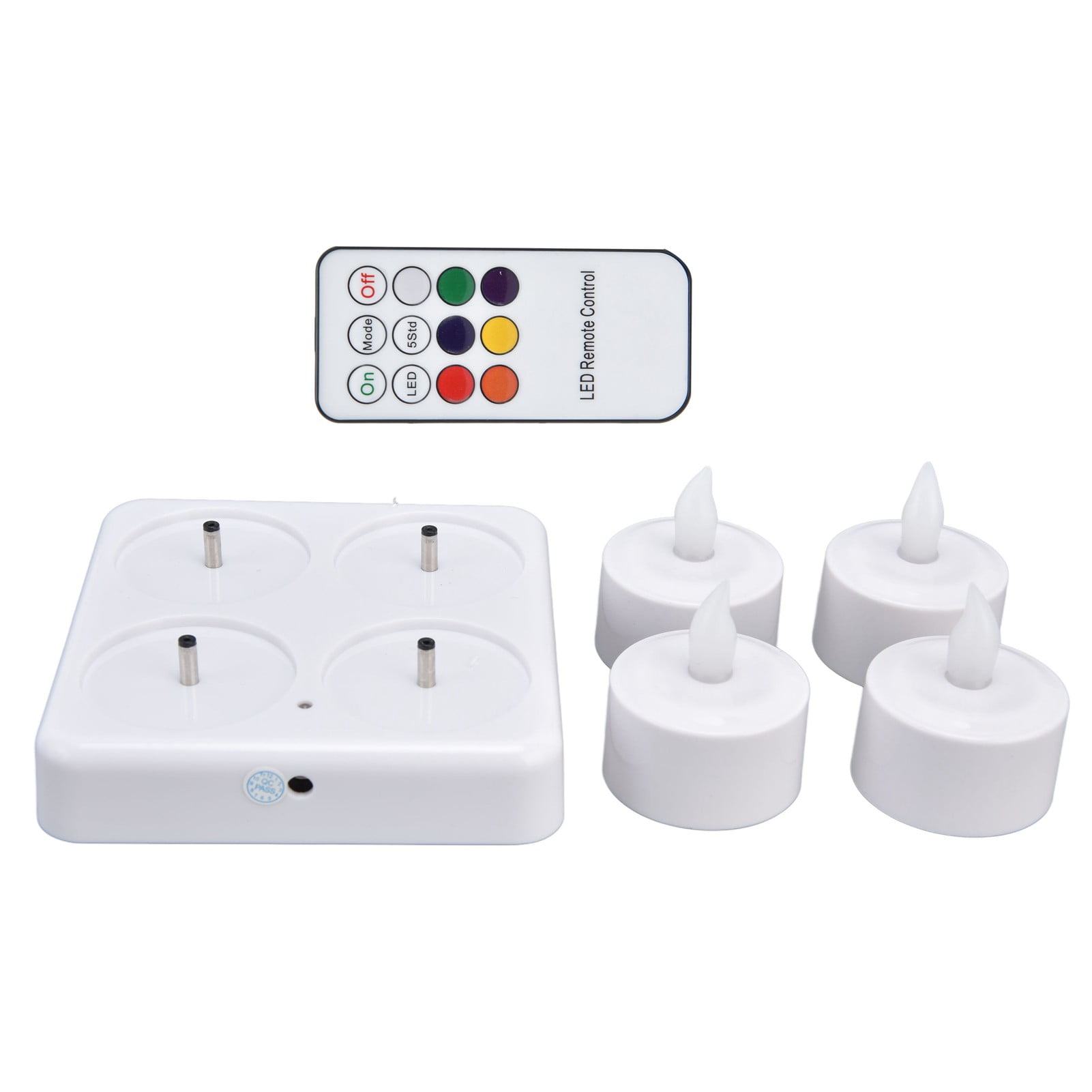 Rechargeable LED Flickering Flameless Candles Colorful Tea Light with ...