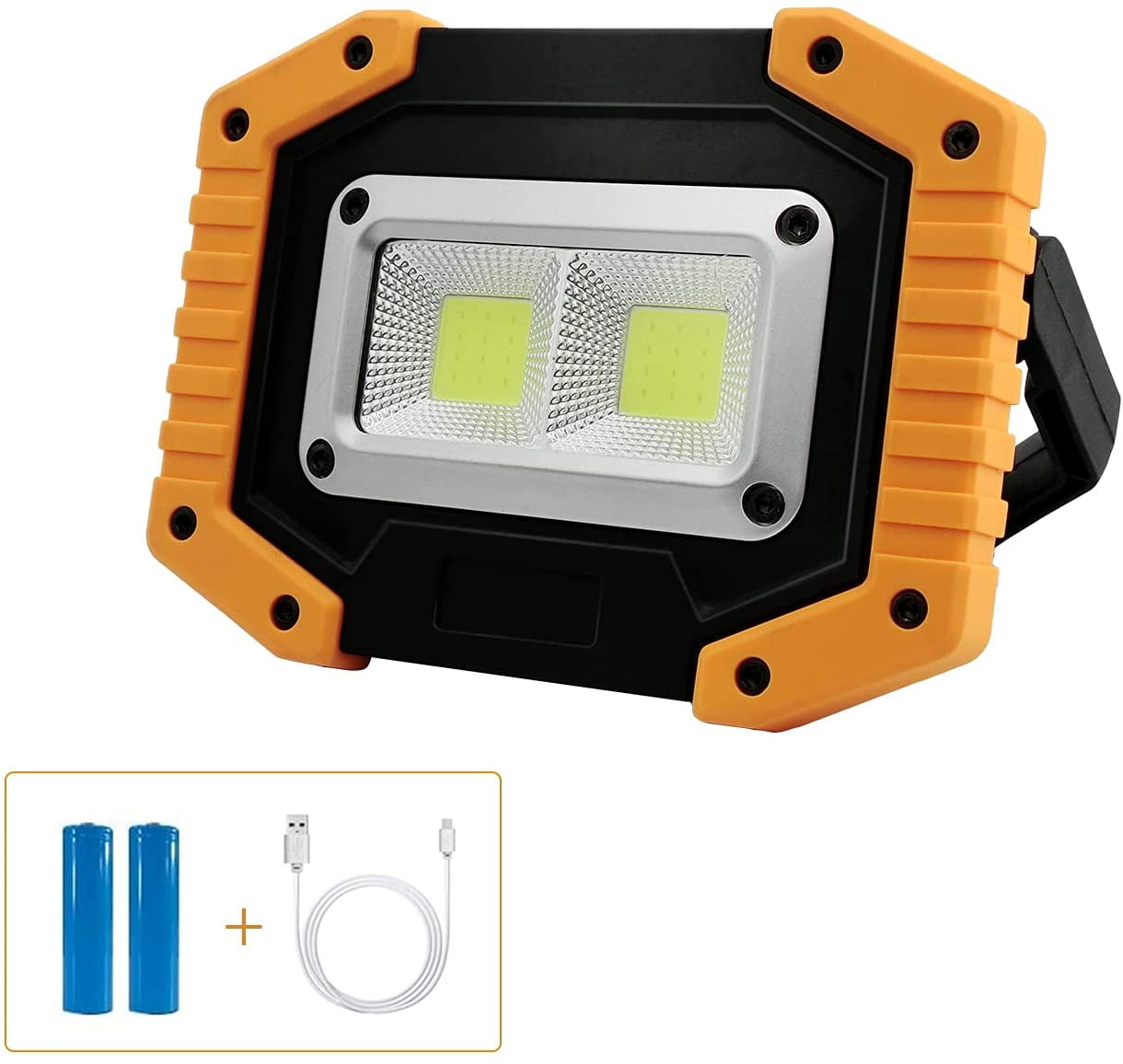 Rechargeable LED Floodlight 30W 1500LM Construction Site Floodlight ...