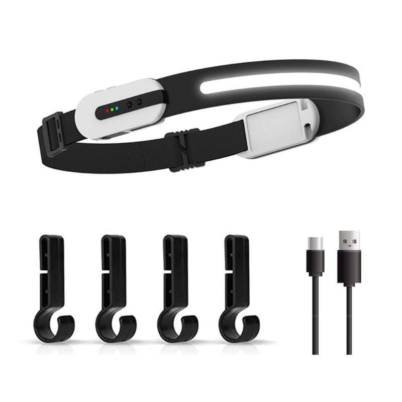 Rechargeable LED Head Torches Adjustable Spotlights Powerful Sensors ...
