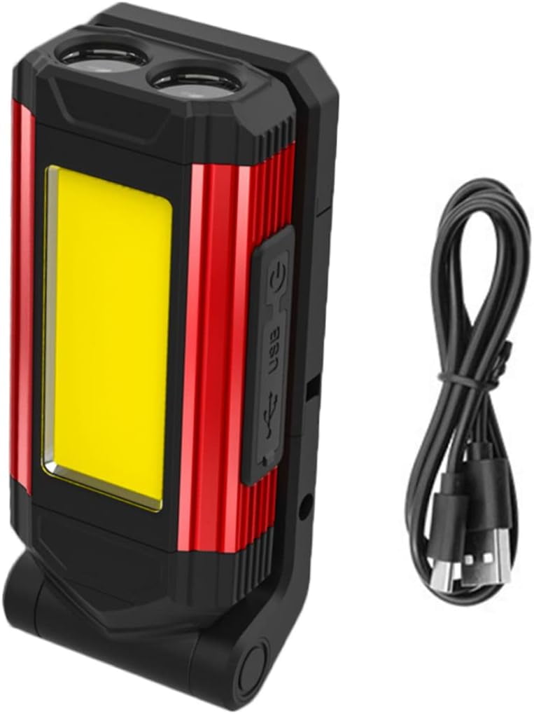 Rechargeable LED Magnetic Work Light, Portable Tool Gifts for Men, 7 ...