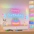 UKEXE Rechargeable LED Message Board 17 Inch Dry Erase Surface 9 Color ...