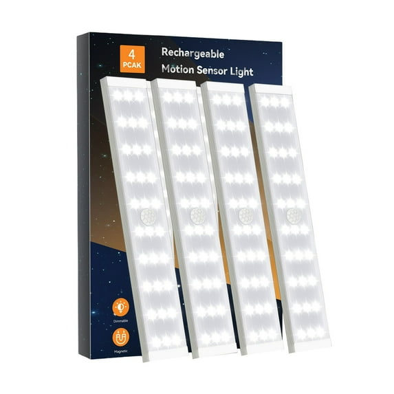 Rechargeable LED Motion Sensor Light (4-Pack) – Magnetic Smart Lighting ...