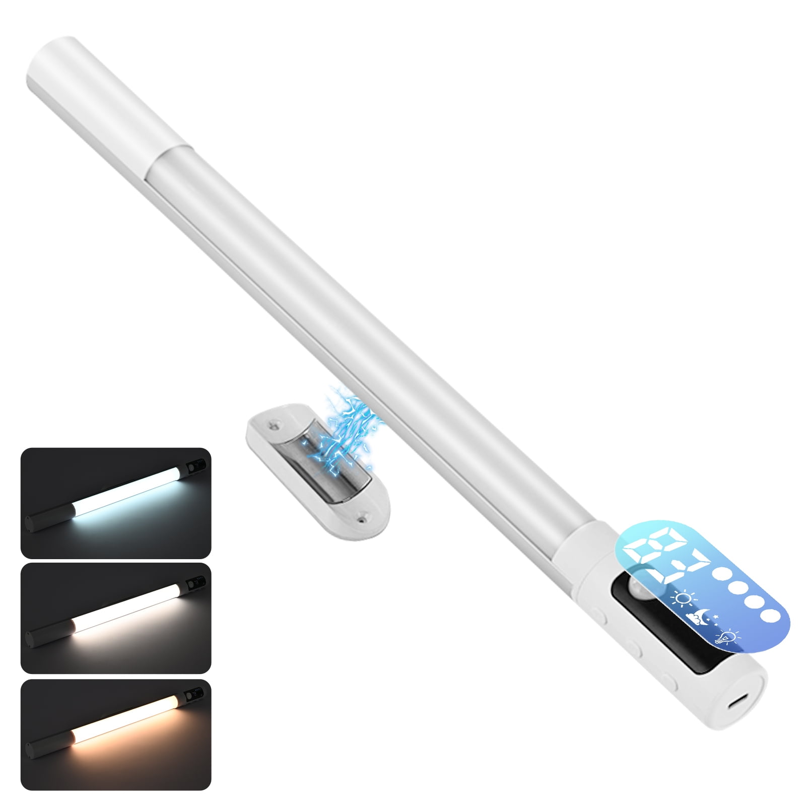 Rechargeable LED Motion-Sensored Under Cabinet Lights 1 Pack, 3 Color ...