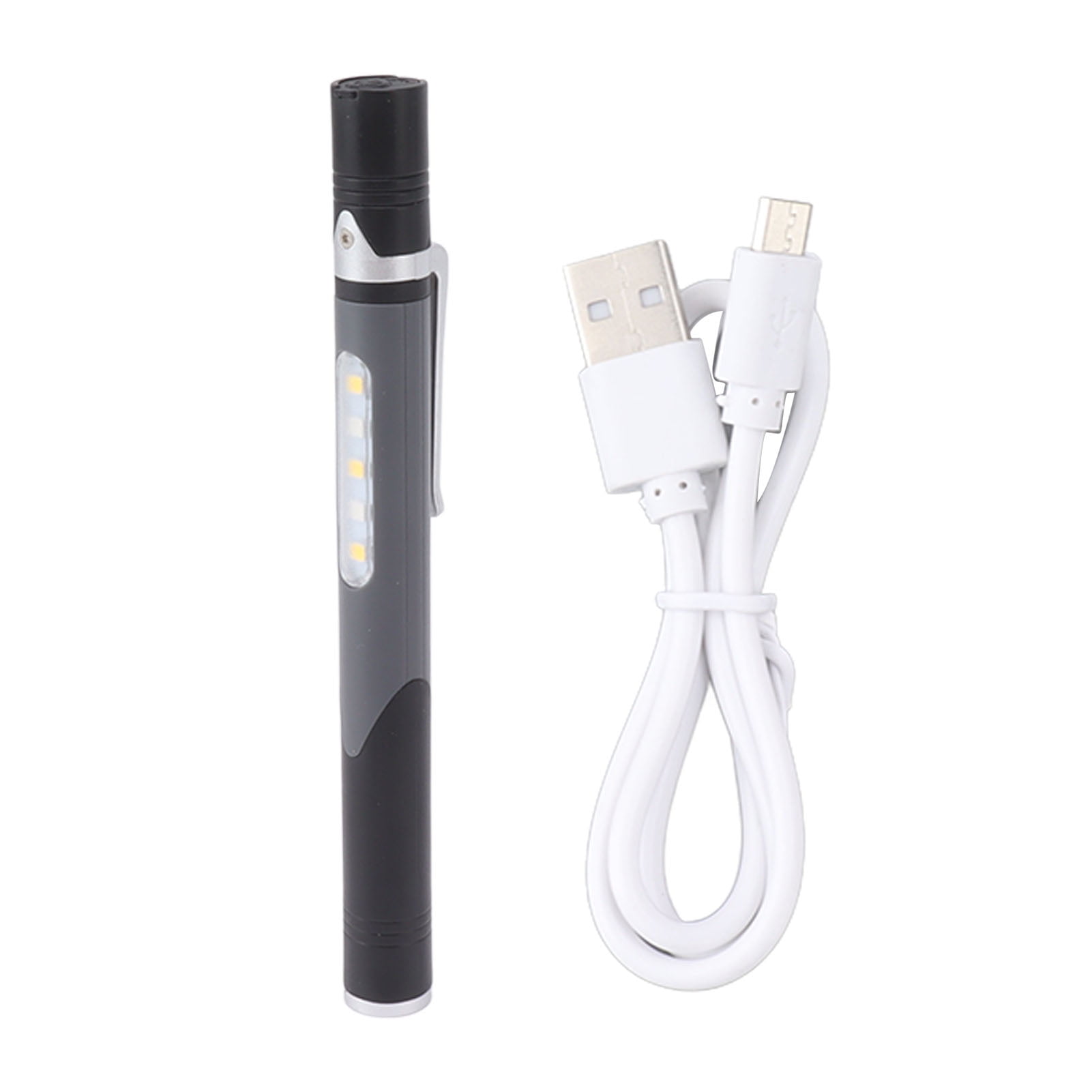 USB Rechargeable LED Pen Light USB Micro 5V 3.7V 300mAh Grey IPX6 Mini ...