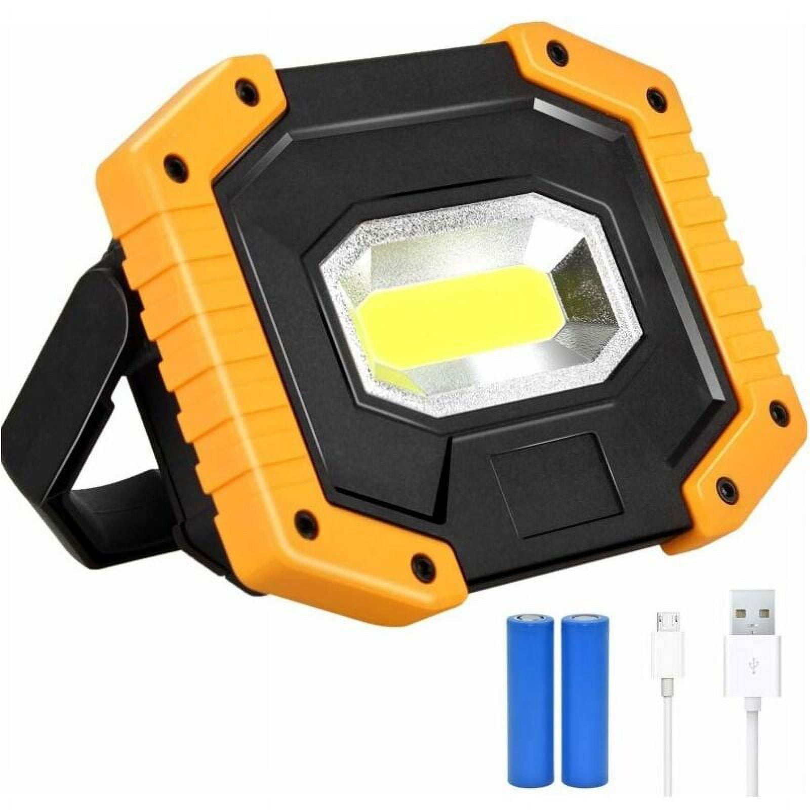 Rechargeable LED Spotlight 30w 2000lm Spot Work Light with 2x 18650 ...
