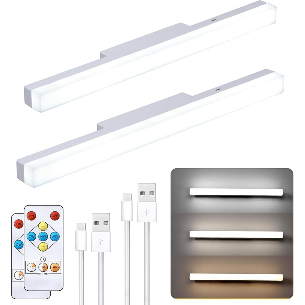 Rechargeable LED Wall Sconces for Bedroom,Wall Lights with Remote ...