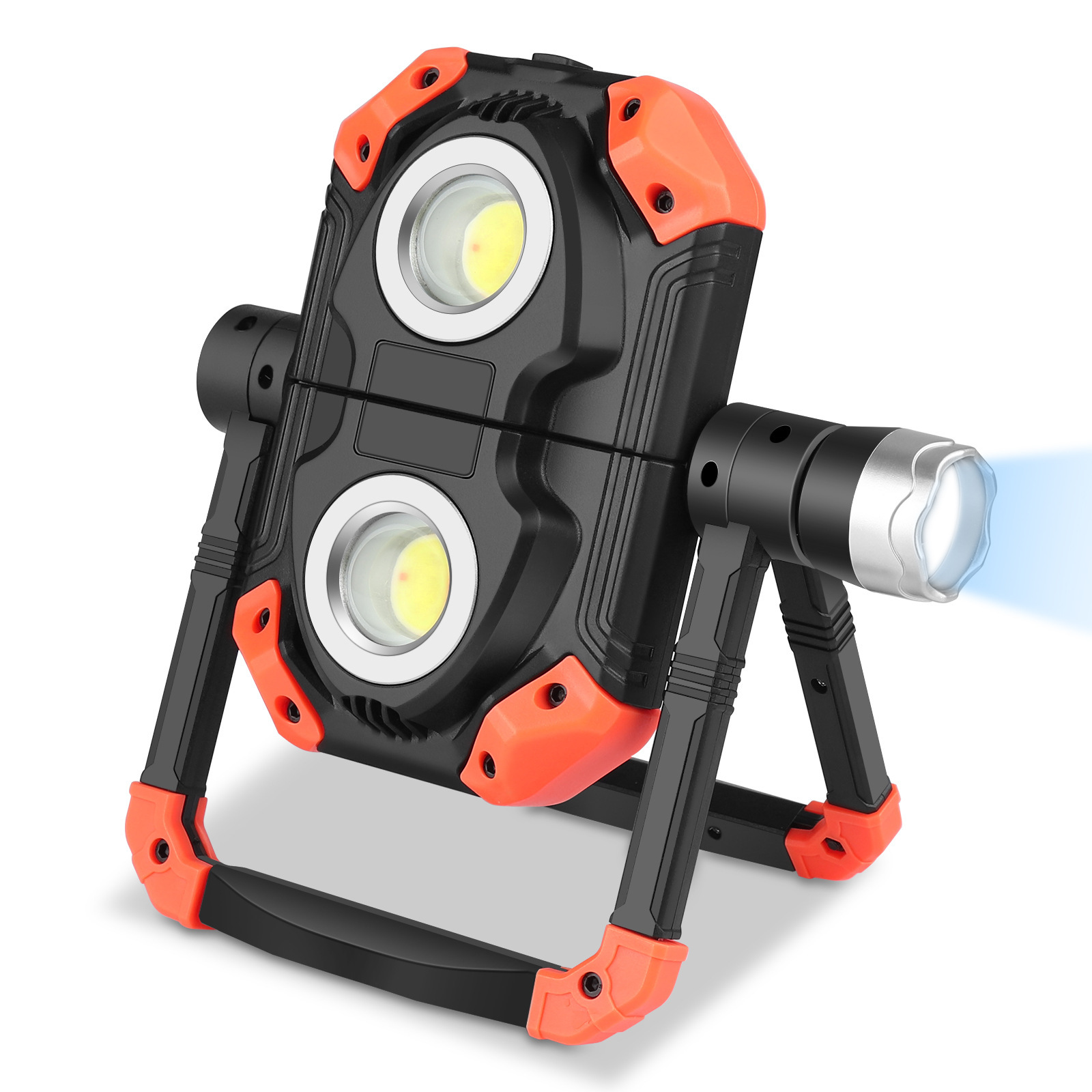 Rechargeable LED Work Light, 360° Rotating Waterproof Flood Light, 2500 ...