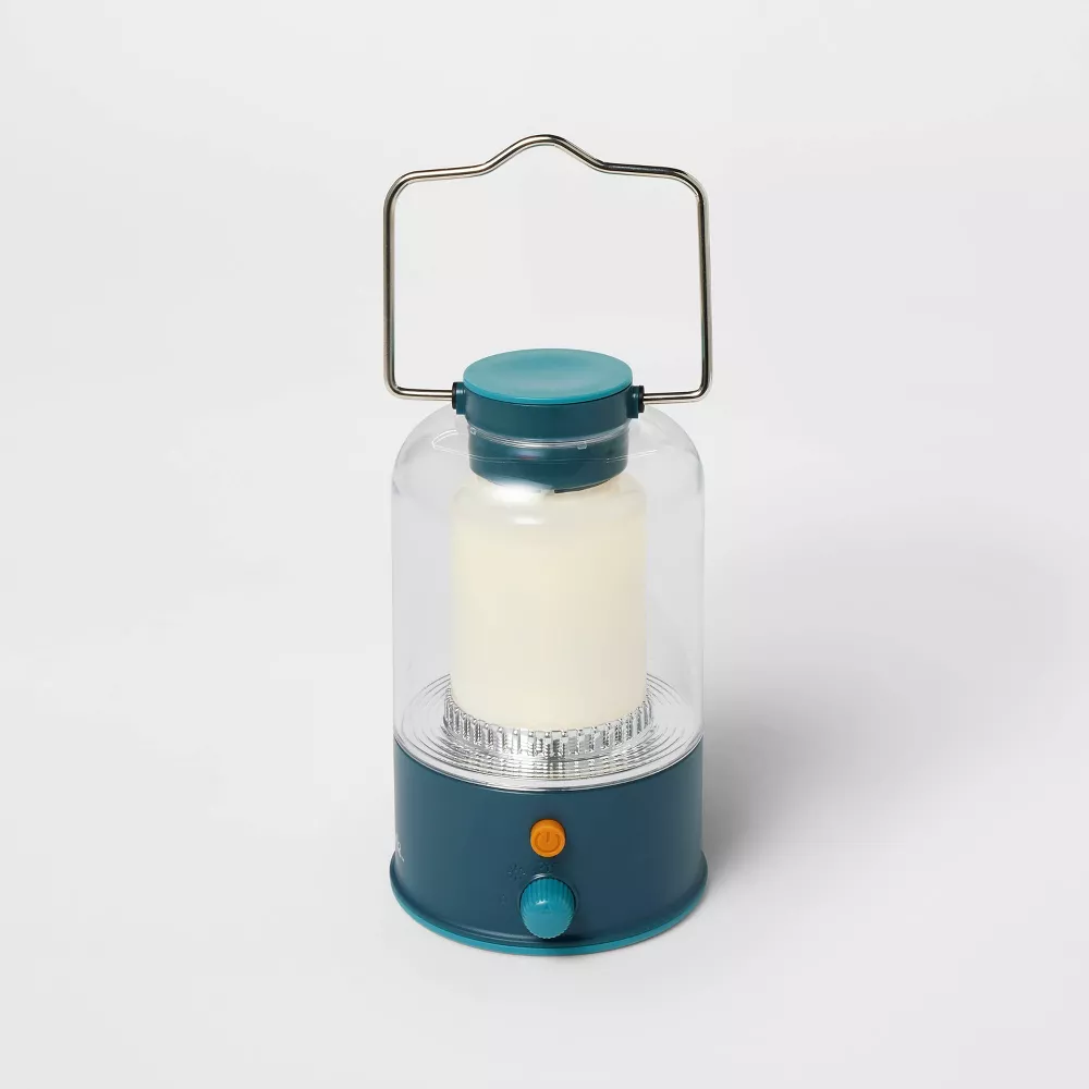 Rechargeable Large LED Portable Camp Lantern Teal Blue - Walmart.com