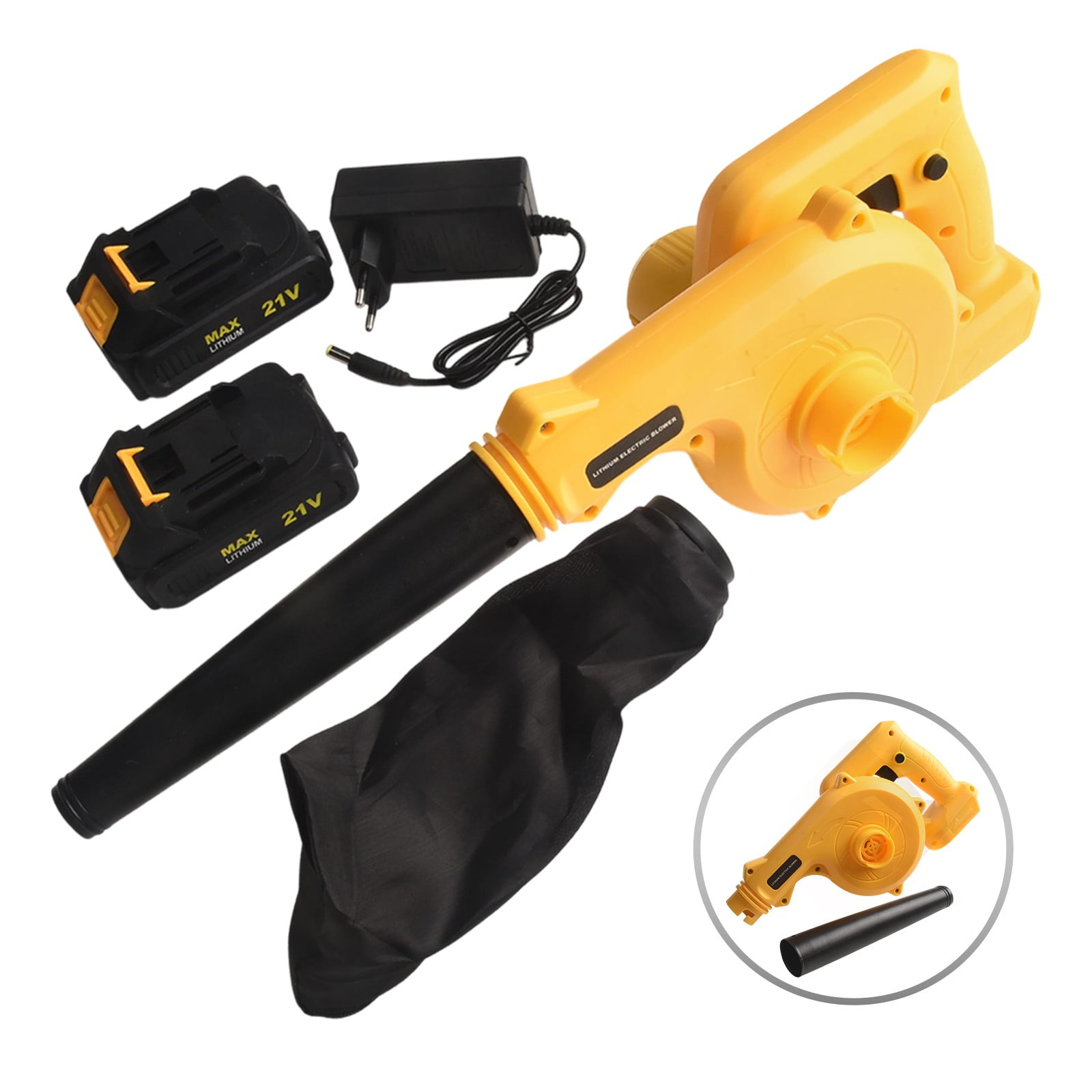 Rechargeable Leaf Blower with Dual Function Blow and Vacuum 1000W ...