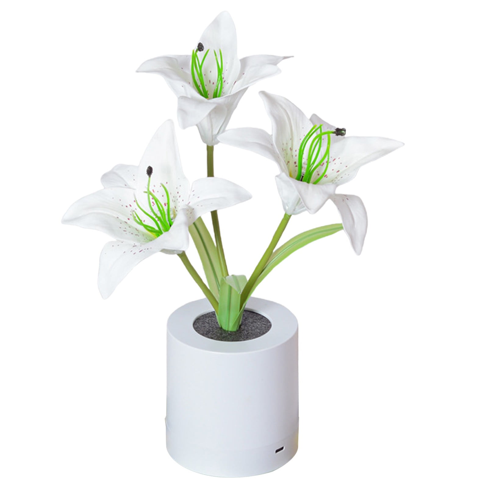 Rechargeable Led Lily Flowerpot Light, Pink， Morning Lilies Flowers ...