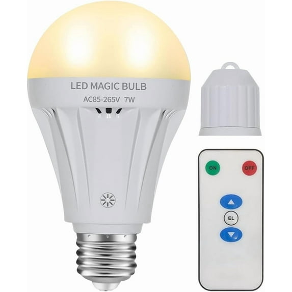 Rechargeable Light Bulbs with Remote Control, 2200mAh Battery Emergency ...