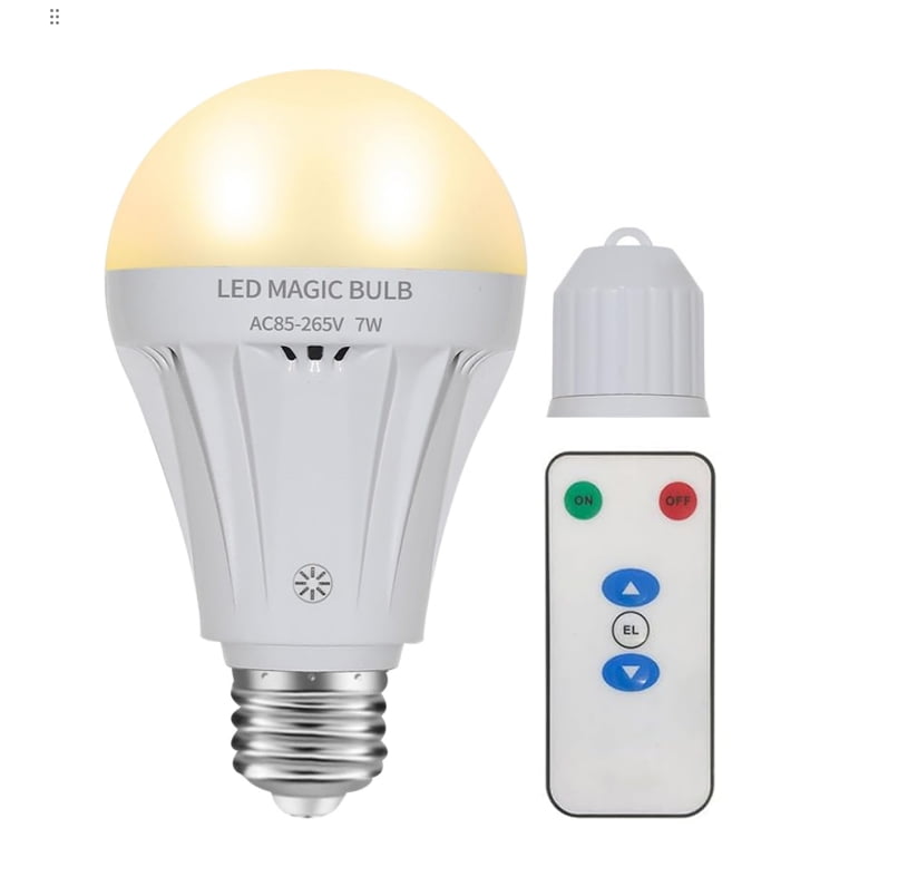 Rechargeable Light Bulbs with Remote Control Soft Warm 2200mAh Dimmable ...