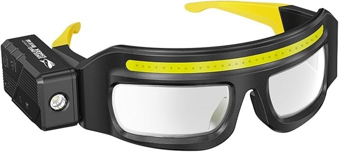 Rechargeable Lighted LED SafetyGlasses,Bulls-Eye Spot Beam,5 modes USB ...