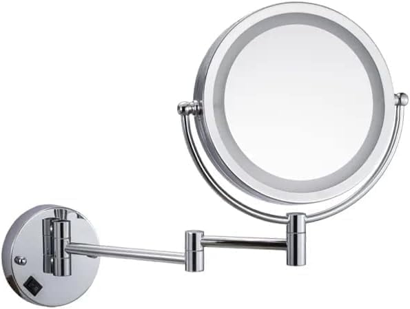Rechargeable Lighted Makeup Vanity Mirror with Magnification, 8 Inch ...