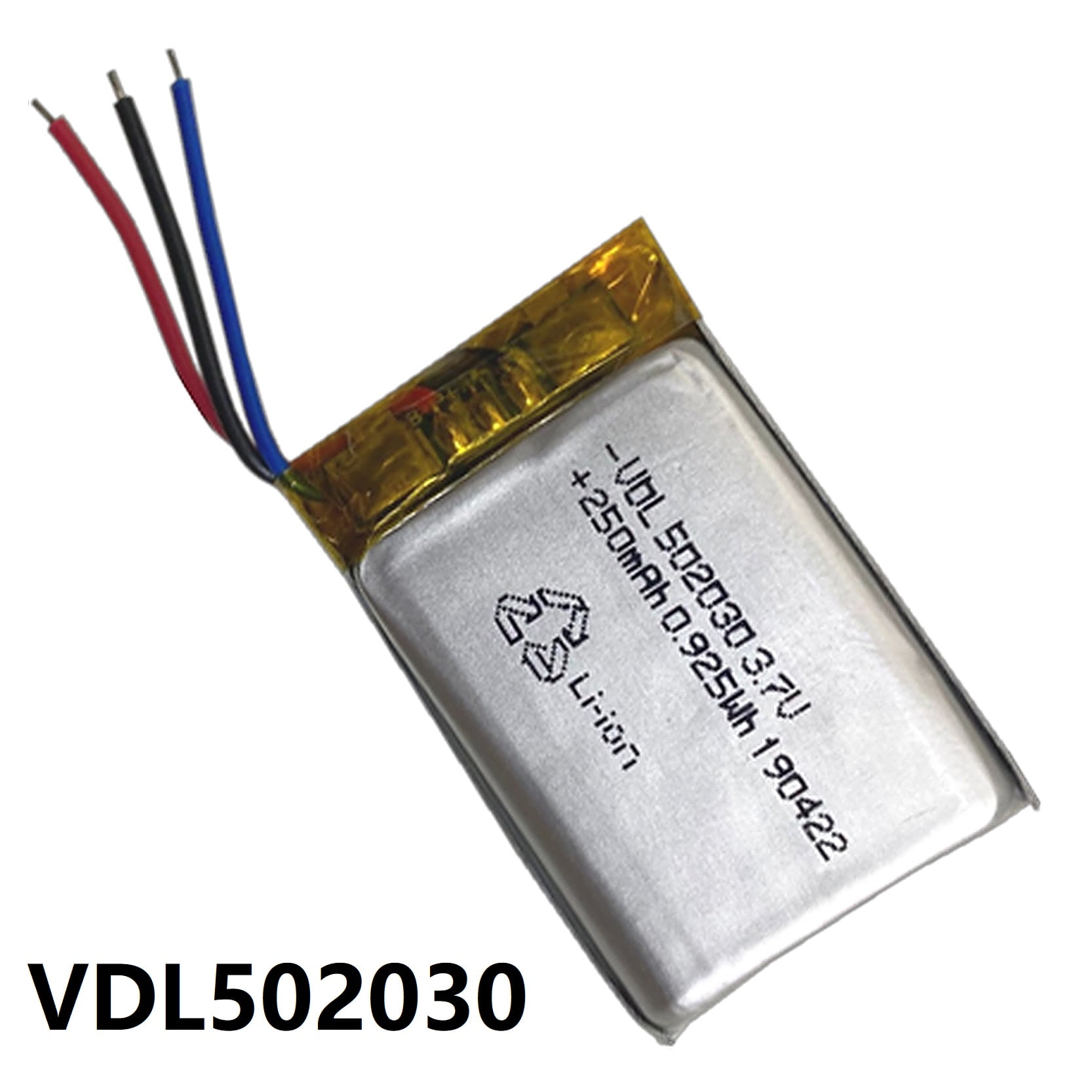 Rechargeable Lithium Polymer Li-Po Battery 250mAh VDL502030 - Walmart.com