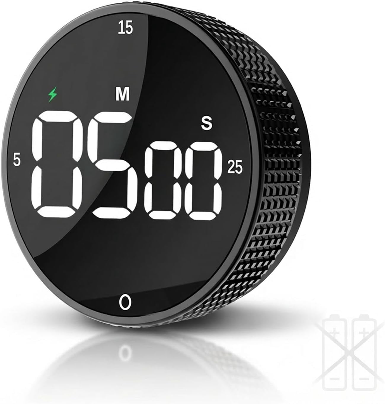 Recharable Magnetic Kitchen Timer, LED Countdown/Count-Up Timer ...