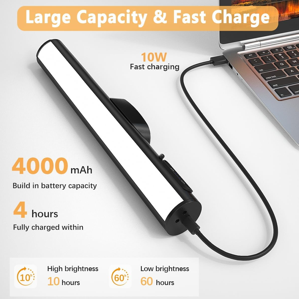 Rechargeable Magnetic LED Light Bar with Remote, Under Cabinet Lighting ...