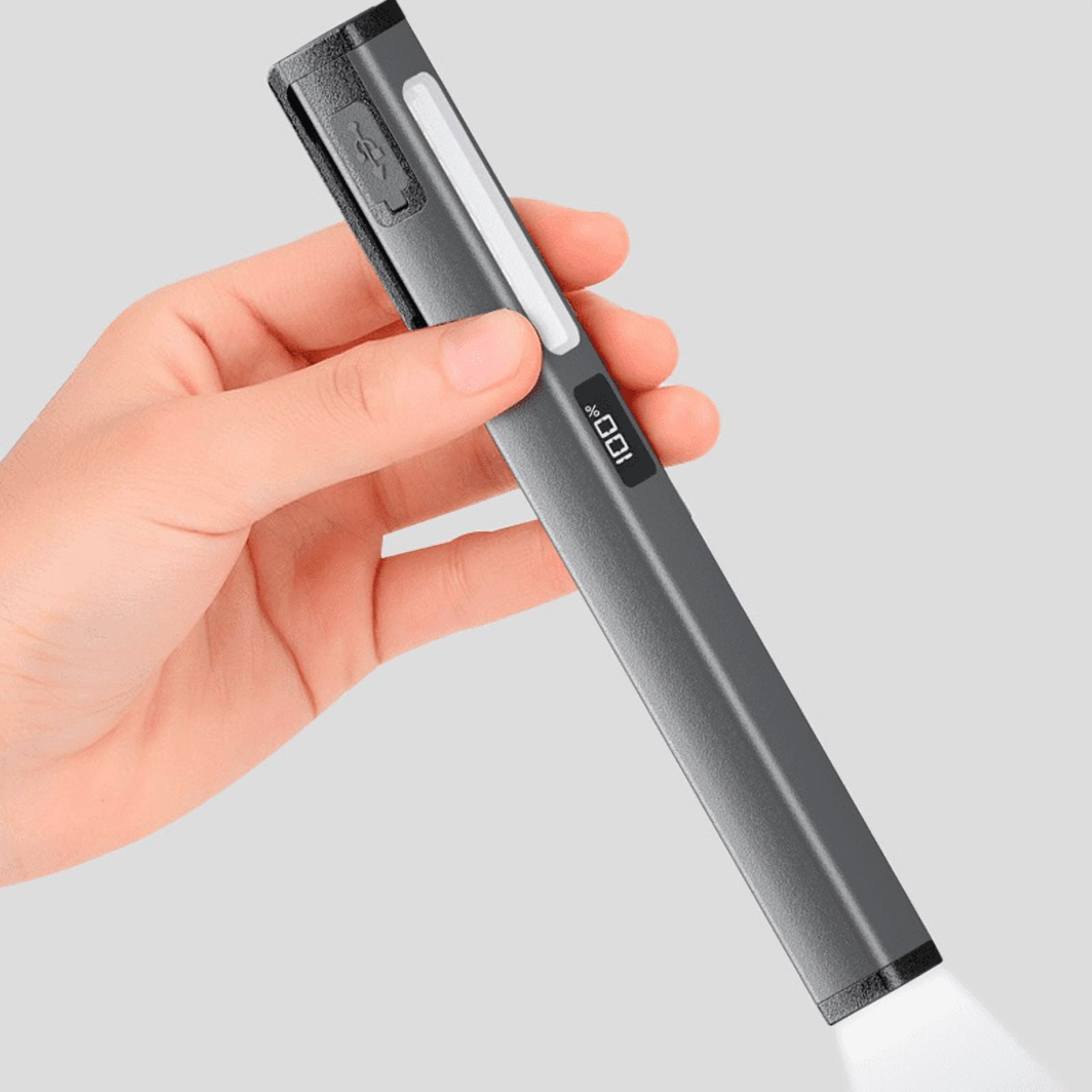 Rechargeable Magnetic LED Pen Light with Digital Display and Type C ...