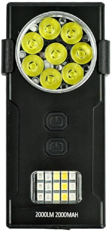 Rechargeable Magnetic Work Light, 2000 Lumens EDC Slim Flat Pocket ...