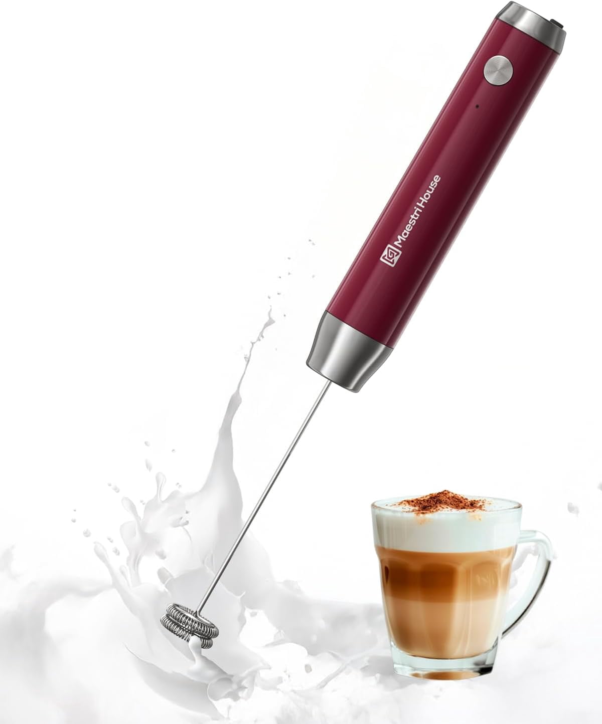 Rechargeable Milk Frother, LunaFro NS Handheld Electric Foam Maker ...