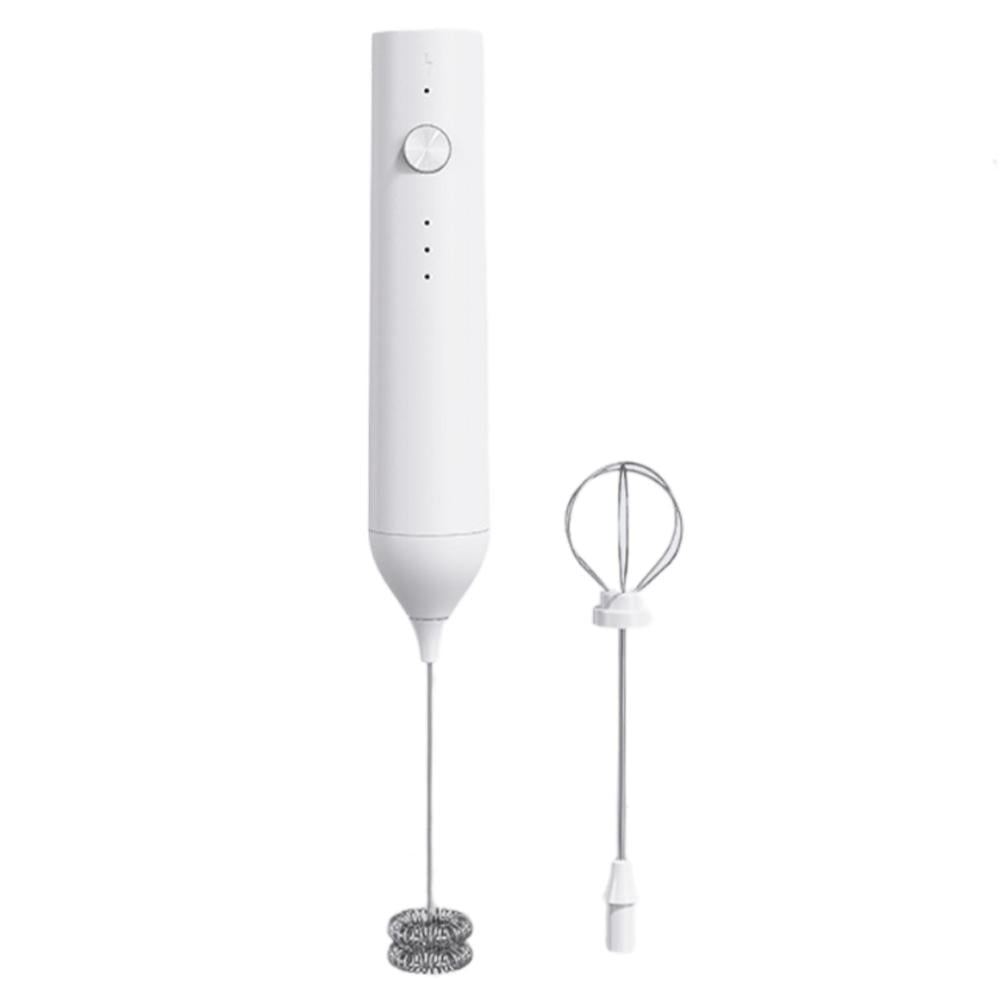 Rechargeable Milk Frother with Stand - Electric Handheld Frother Wand ...