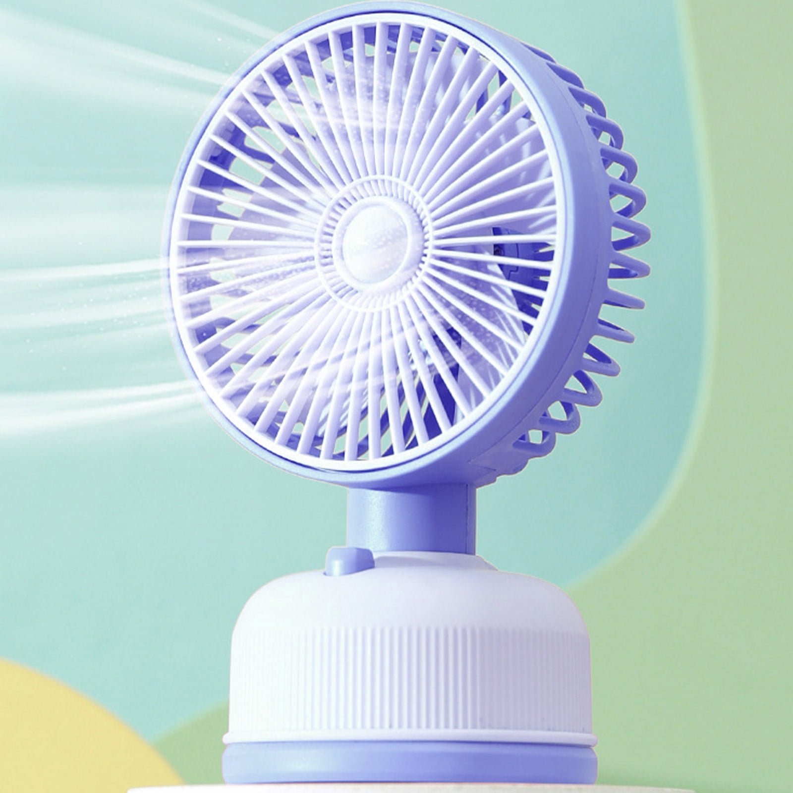Rechargeable Mini Desk Fan, USB Powered Portable Fan, 3-Speed Quiet ...