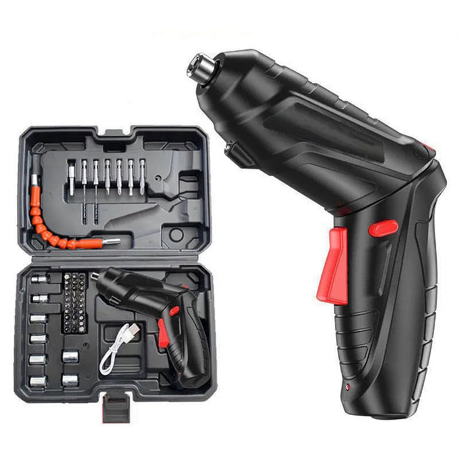 Rechargeable Mini Electric Screwdriver 90°-180°Rotating Handle LED ...