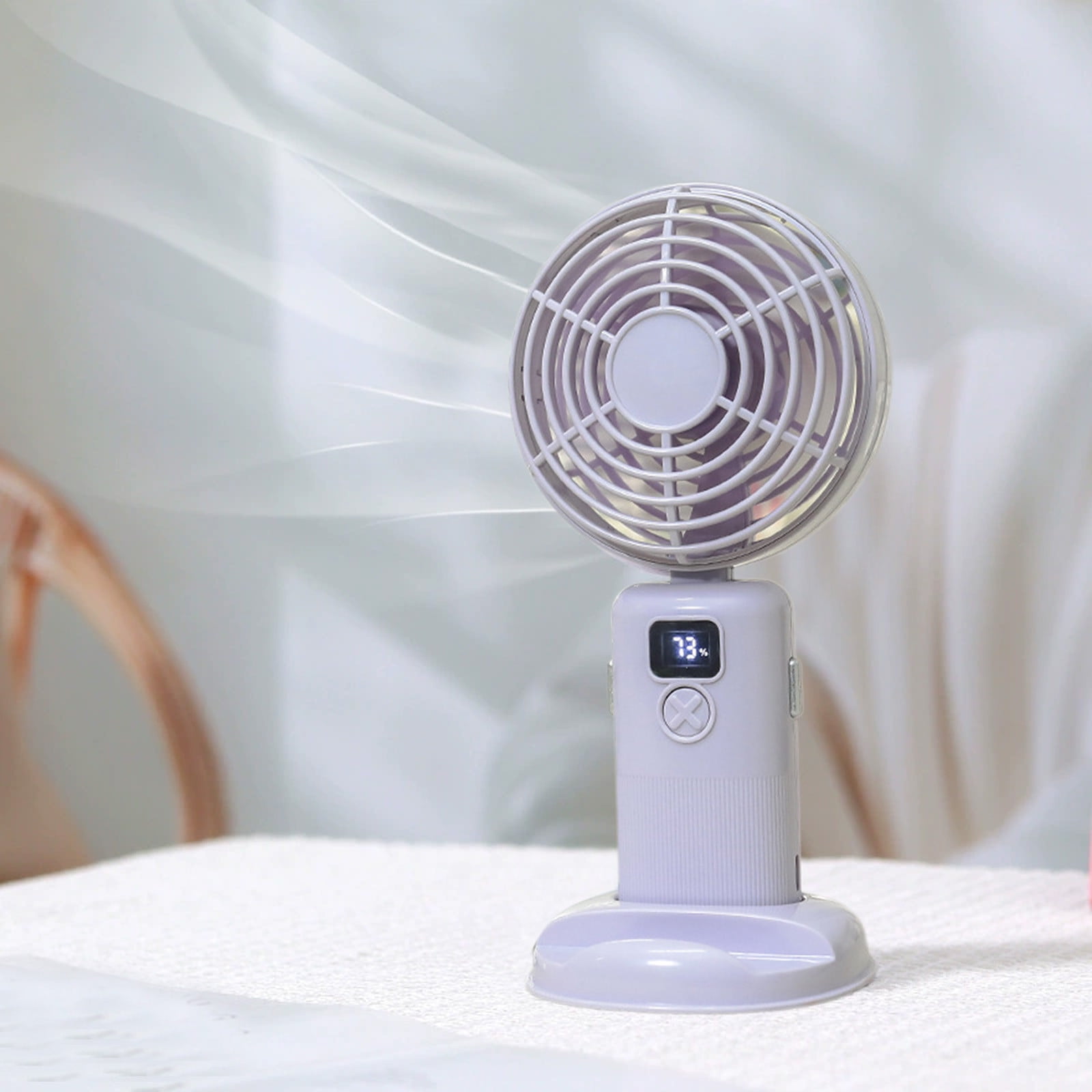 Rechargeable Mini Personal Small Pocket Fan with Base Cooling Fan for ...