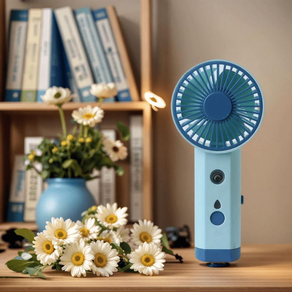 Rechargeable Mini USB Water Mist Cooling Fan Portable & Compact for ...