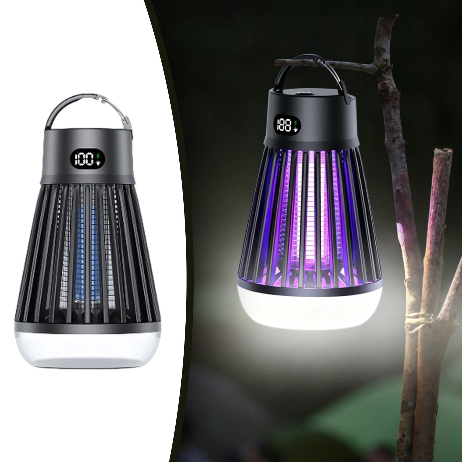 Rechargeable Mosquito Lamp, Electric Bug Zapper Outdoor, Portable LED ...