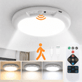 Rechargeable Motion Sensor Ceiling Light 7.5 in, Wireless LED Light ...