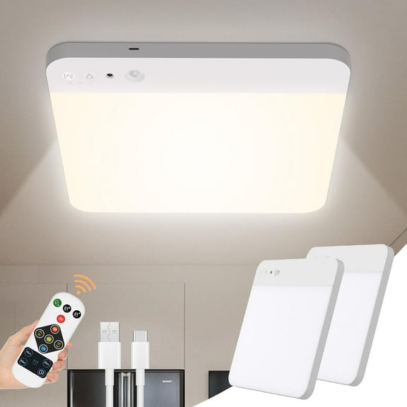 Hootek Rechargeable Motion Sensor Ceiling Light With Remote Control ...