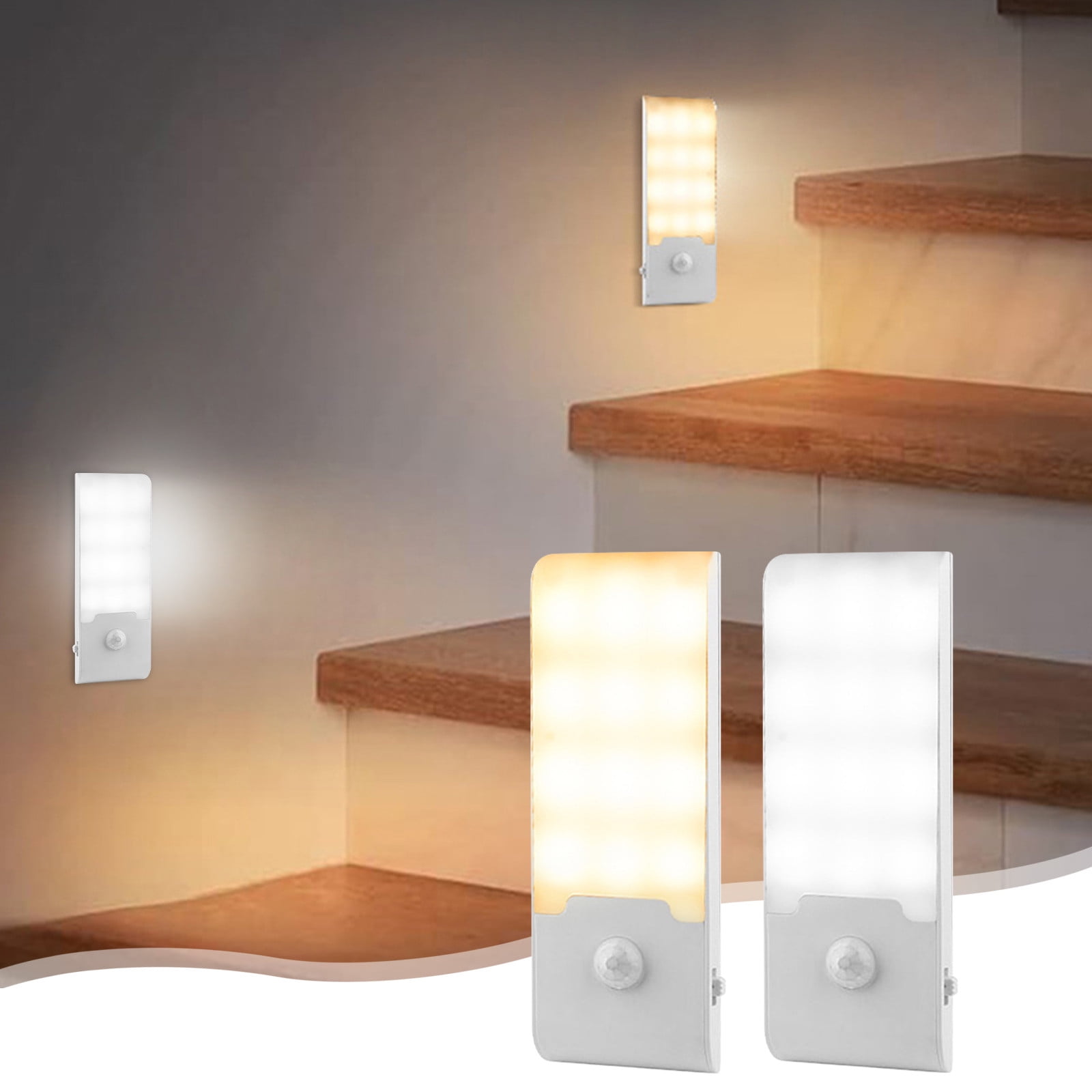 Rechargeable Motion Sensor Led Light, Two Color Temperatures, Magnetic ...