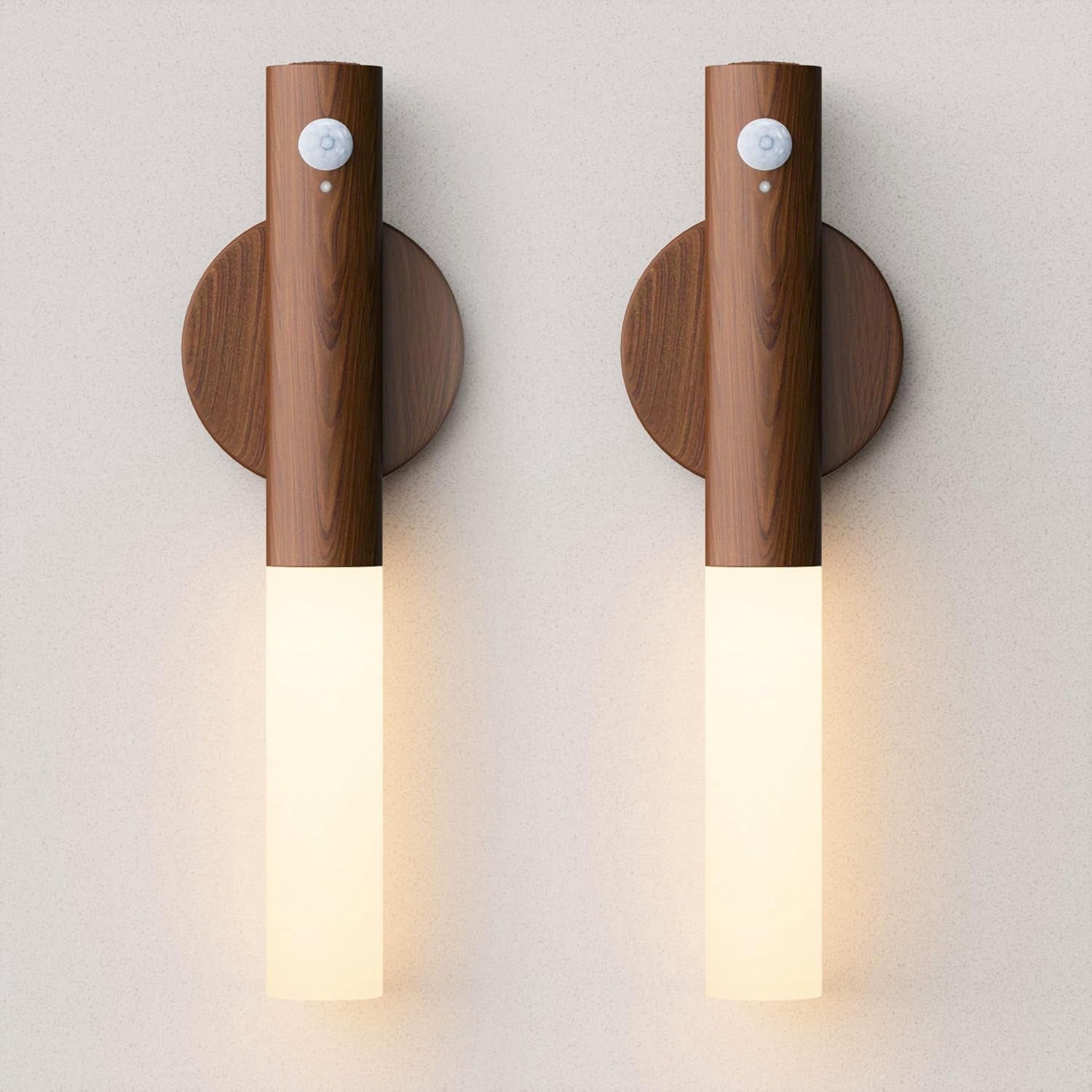 Rechargeable Motion Sensor Night Lights: 2200mAh Battery Operated Wall ...