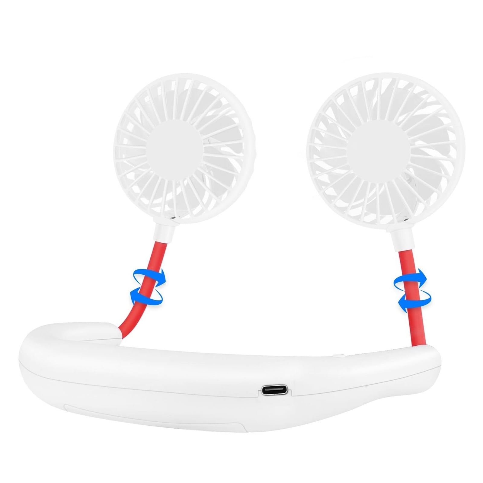 Rechargeable Neck Fan/Portable Fan/USB 2500 mAh Battery Fan/Hands-Free ...