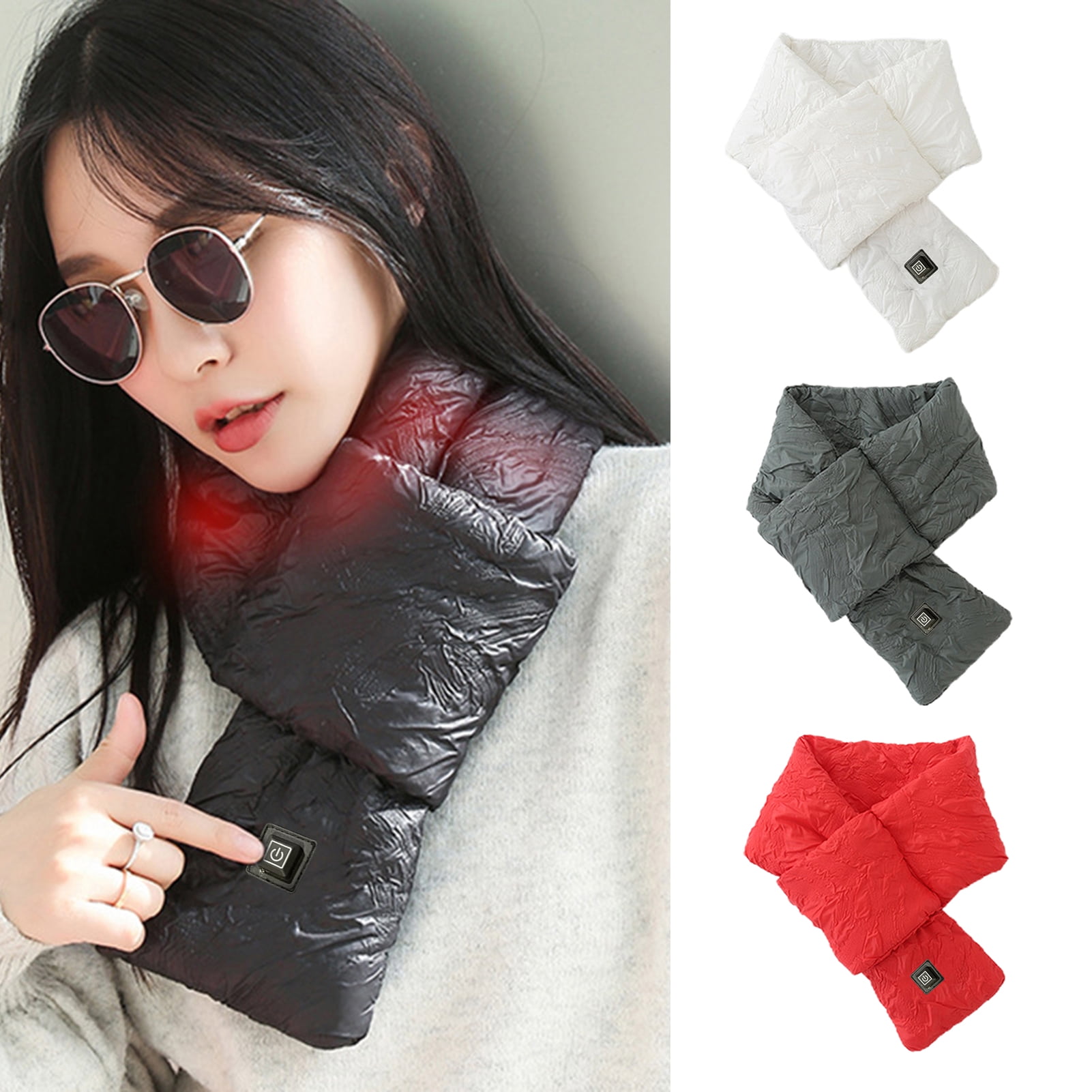 Rechargeable Neck Heating Pad,Heated Scarf for Neck Pain Relief ...