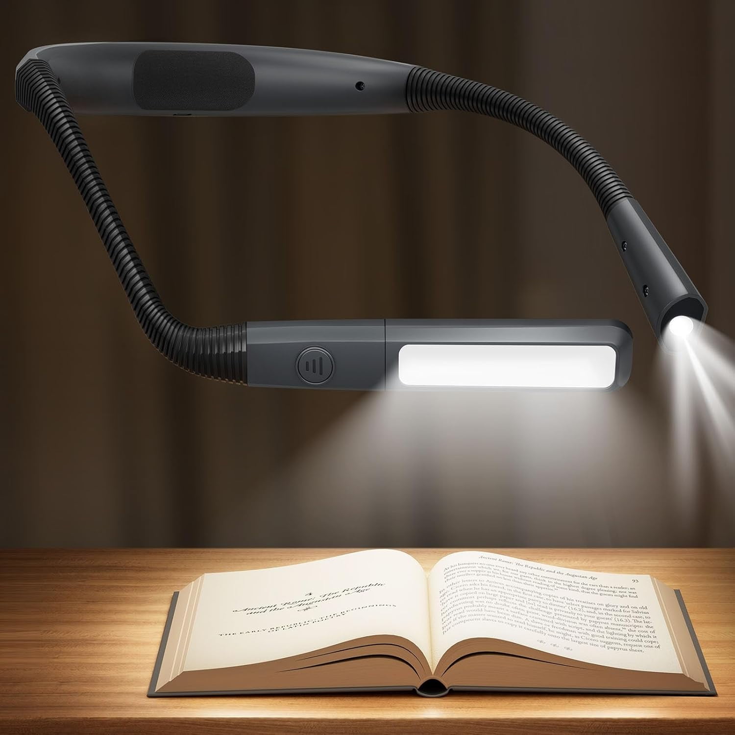 Rechargeable Neck Light, 100Hrs Long Lasting Neck Reading Light, 5 ...