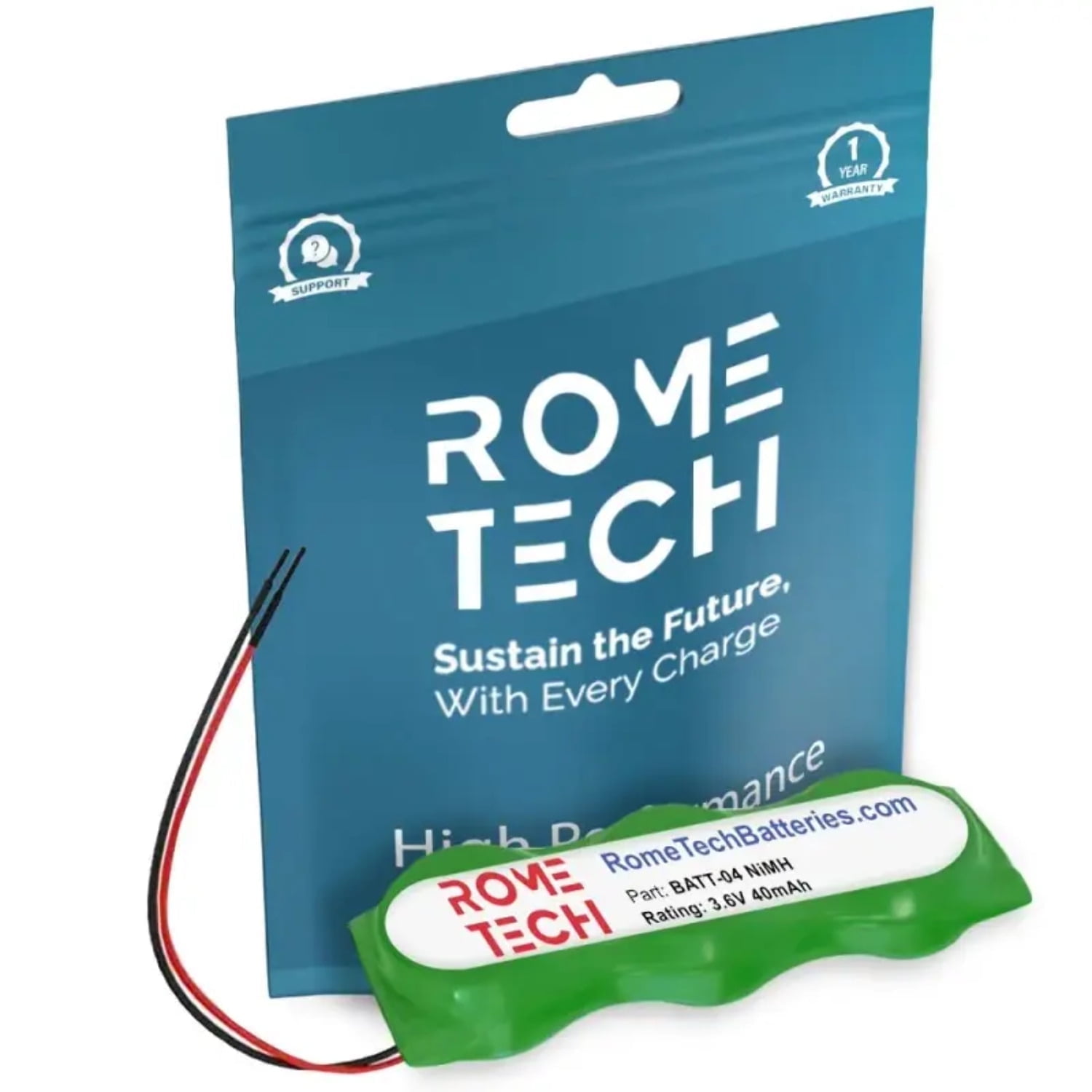 Rechargeable Ni-MH 3.6V CMOS Battery for Varta PLC - 40 mAh Backup CMOS ...