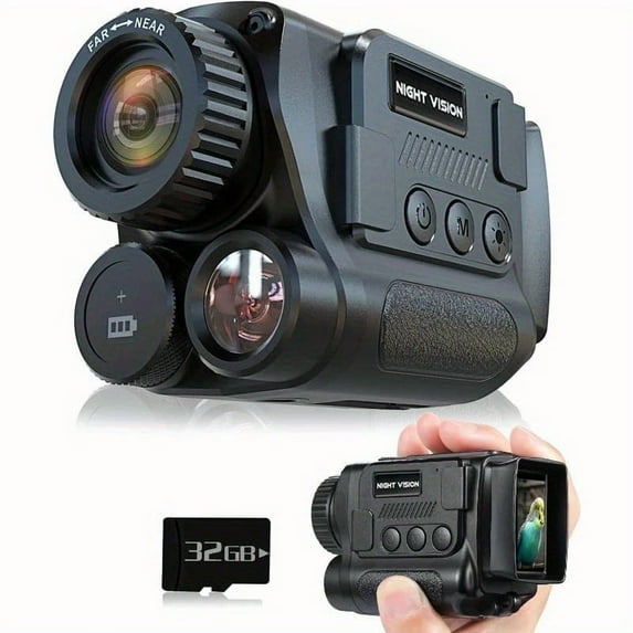 Rechargeable Night Vision Monocular with IR Illuminator - 1080P HD ...