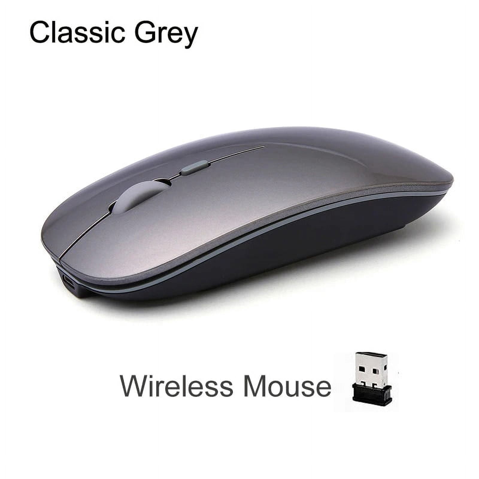 Rechargeable Optical Wireless Mouse Slient Button Ultra Thin Mini ...
