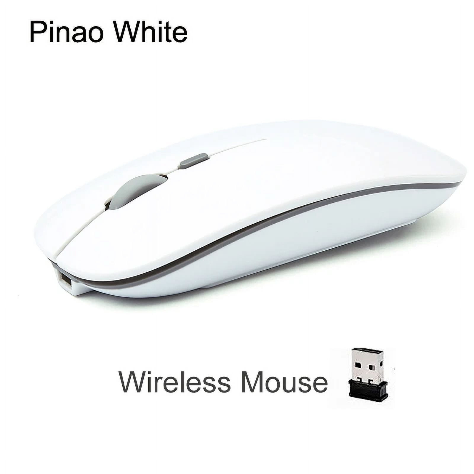 Rechargeable Optical Wireless Mouse Slient Button Ultra Thin Mini ...