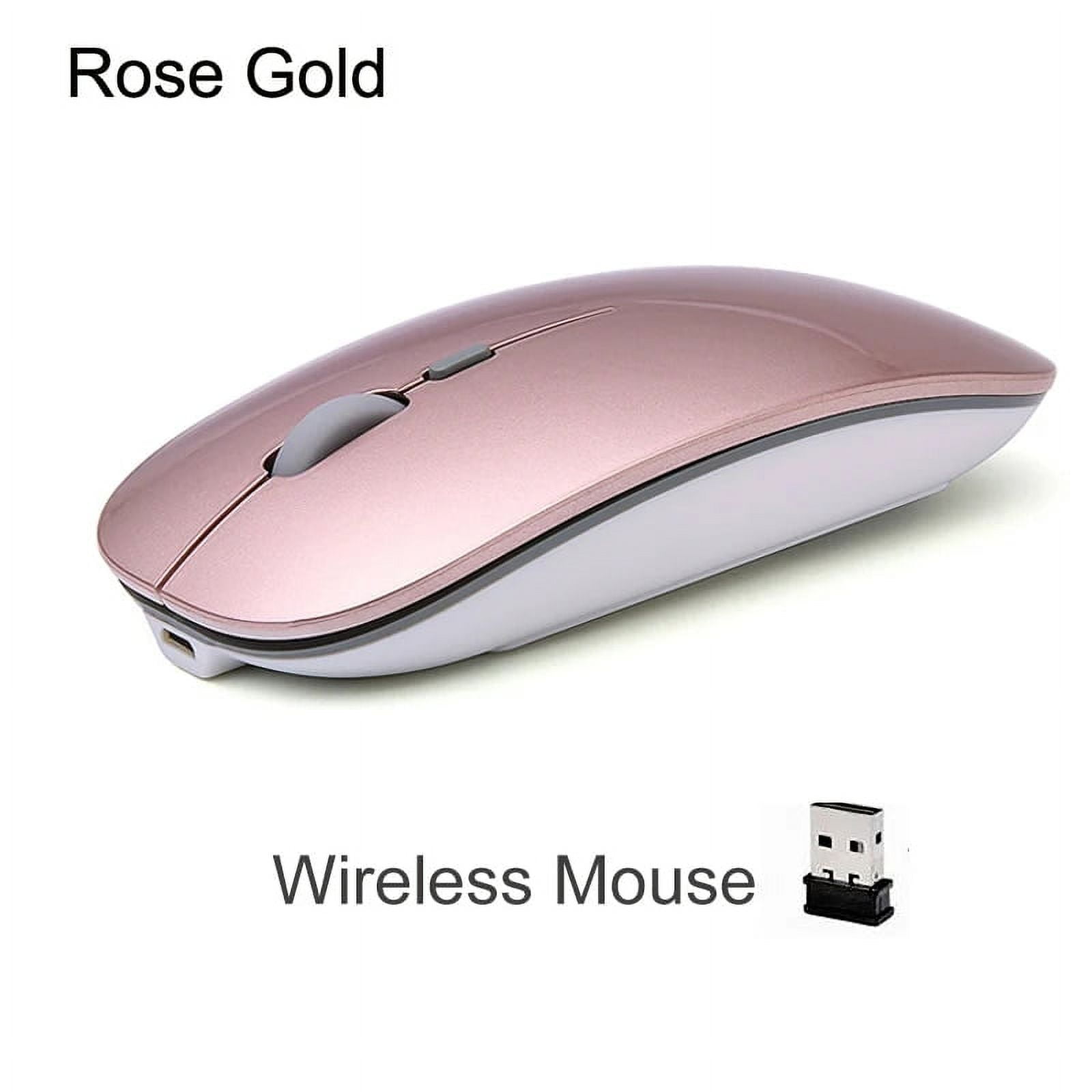 Rechargeable Optical Wireless Mouse Slient Button Ultra Thin Mini ...